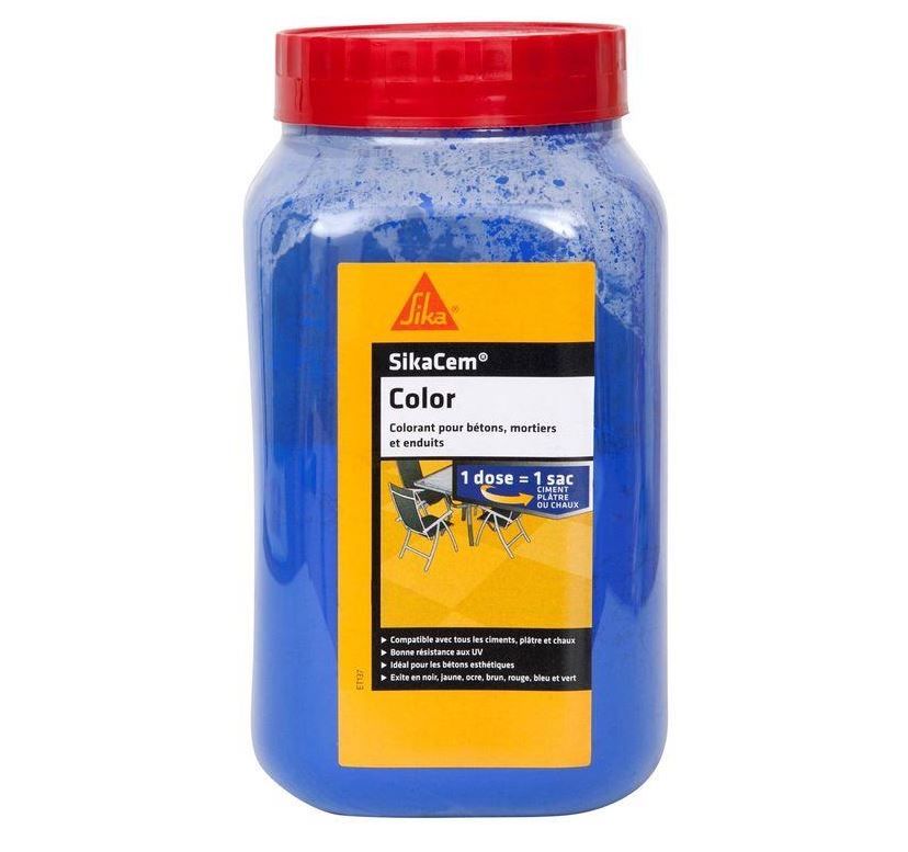 Colorant SikaCem en poudre pour ciment, chaux et plâtre couleur Bleu ...