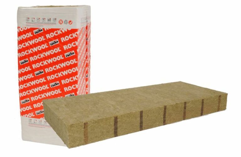 Panneau isolant en laine de roche ROCKCOMBLE - long. 1,35m x larg. 0,565m x ep. 60mm - R = 1,75 ...